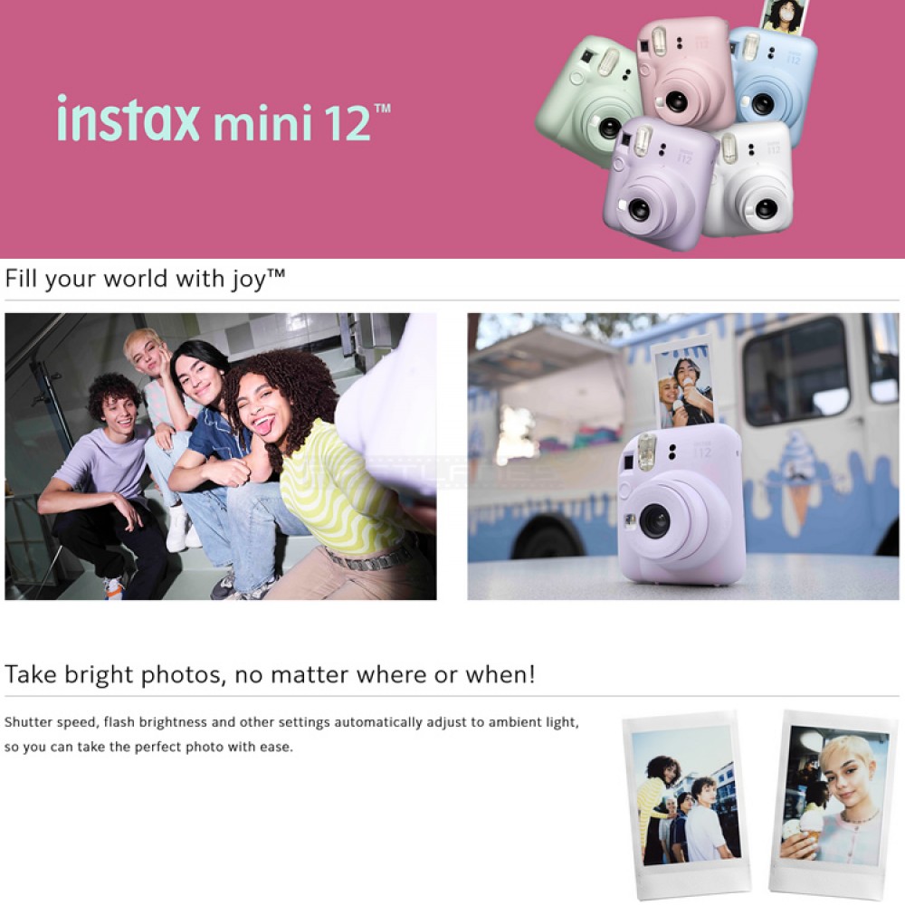 Fujifilm Instax Mini 12 Camera (Lilac Purple)